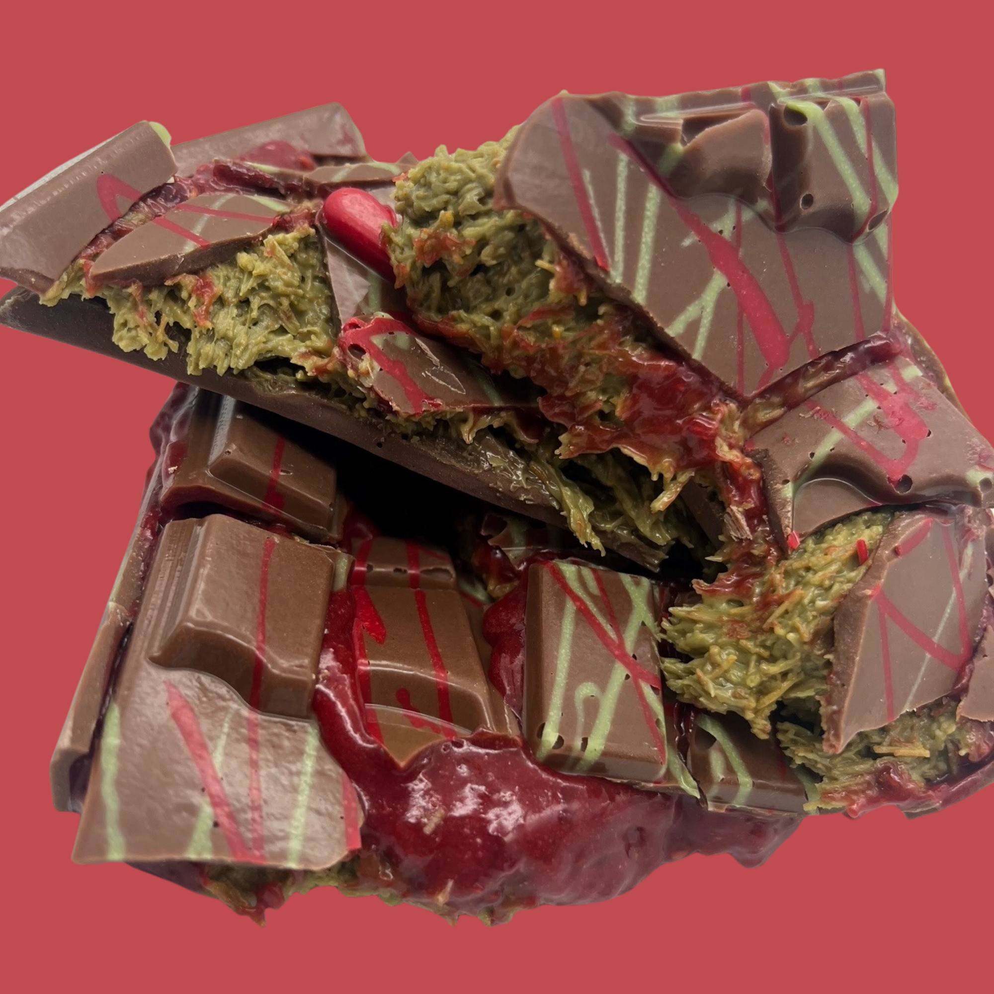 'The Raspberry Crunchy One' Pistachio & Knafeh Chocolate Bar ...